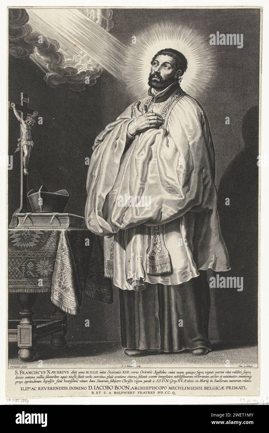 Saint Franciscus Xaverius, Schelte Adamsz. Bolswert, after Peter Paul ...