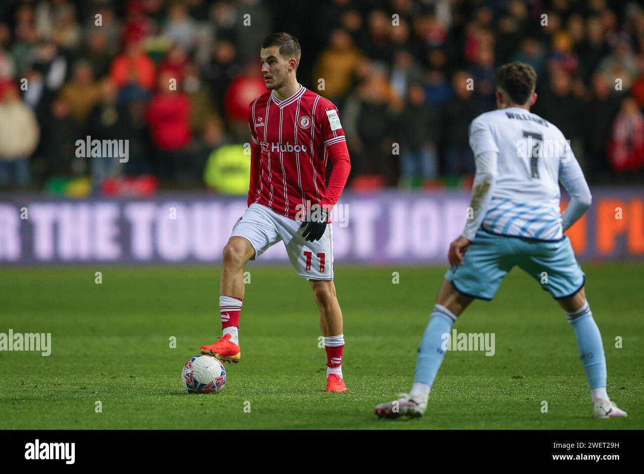 Anis Mehmeti of Bristol City in action during the Emirates FA Cup ...