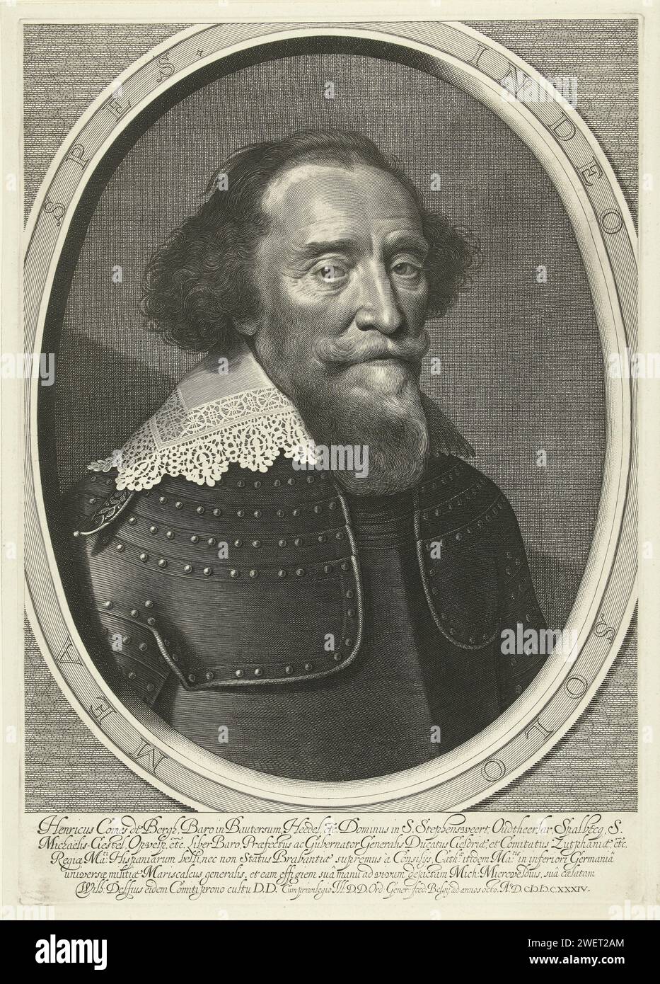 Portrait of Hendrik, Graaf van den Bergh, Willem Jacobsz Delff, after ...