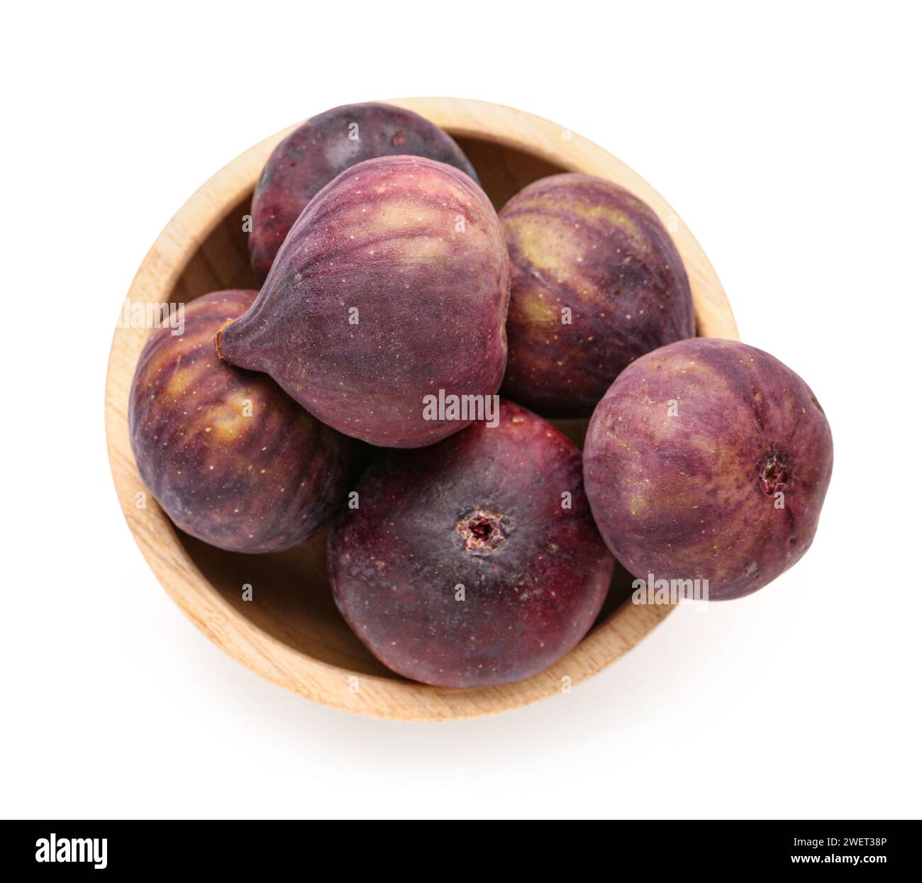 Bowl with fresh ripe figs on white background Stock Photo - Alamy