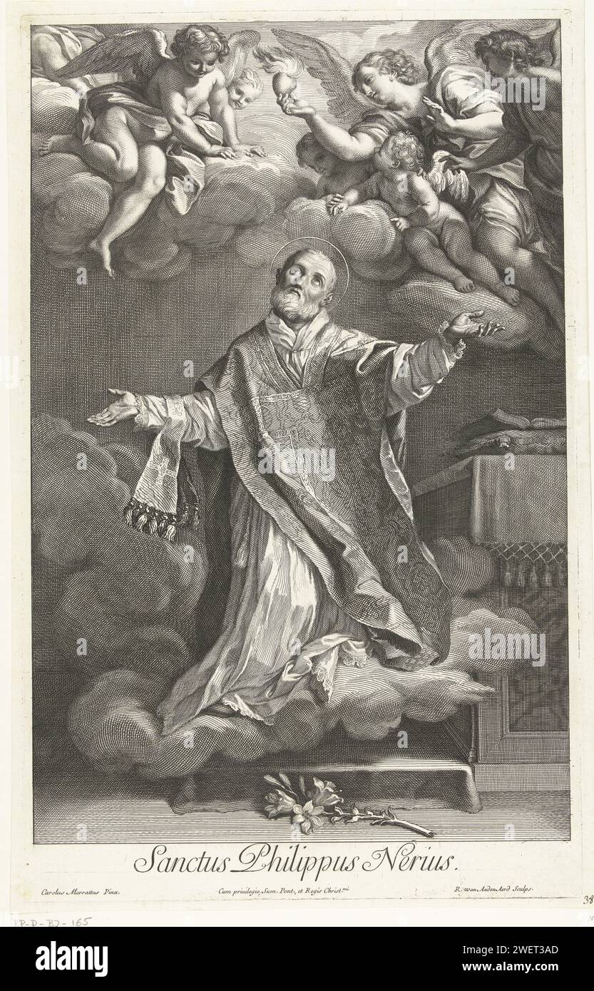 Saint Filip Neri, Robert van Audenaerd, After Carlo Maratta, 1685 ...