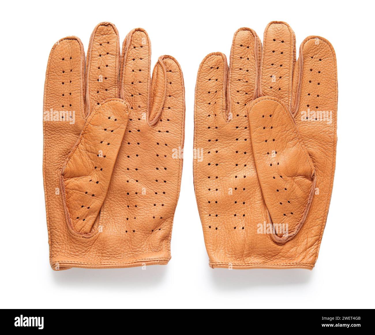 Leather male gloves isolated on white background Stock Photo - Alamy
