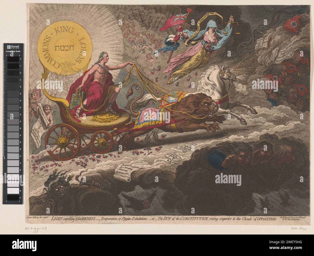 William Pitt drives out the dark forces, 1795, James Gillray, 1795 ...