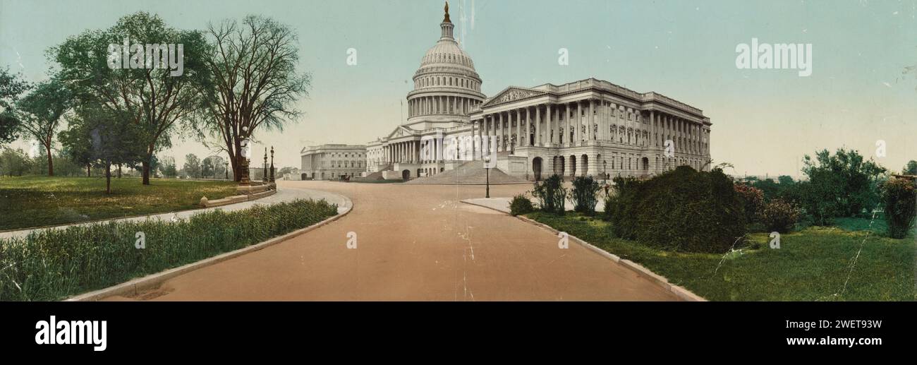 The Capitol Building, Capitol Hill, Washington, D.C. 1898 Stock Photo ...