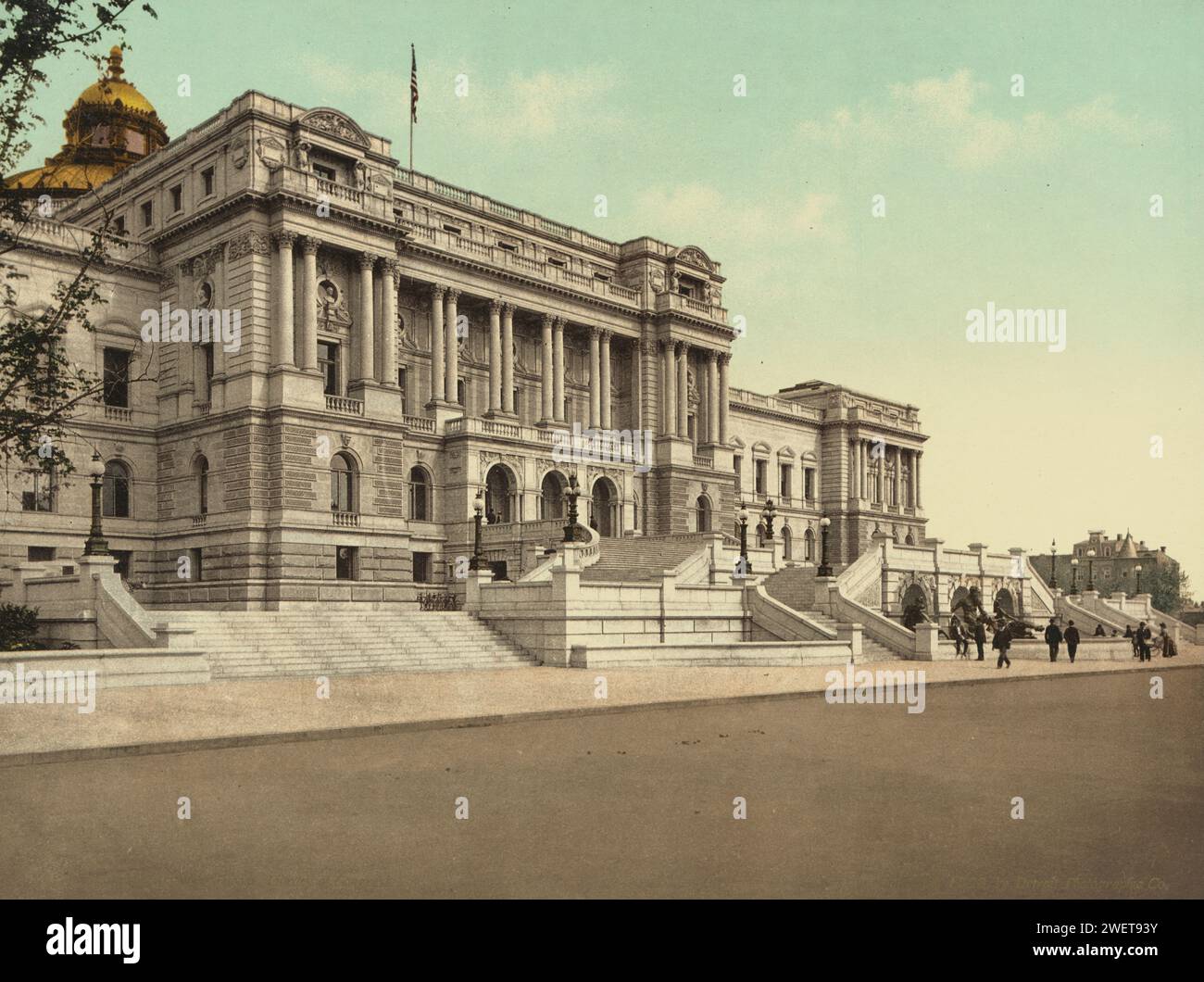 West facade, Library of Congress, Washington, D.C. 1898 Stock Photo - Alamy