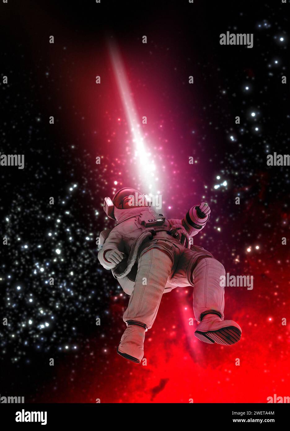 Astronaut during space walk, illustration Stock Photo - Alamy