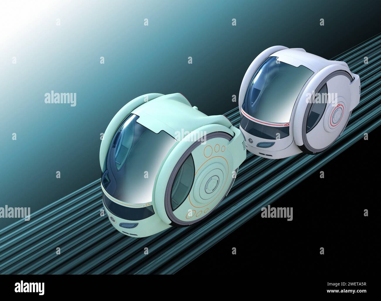 Futuristic autonomous vehicles, illustration Stock Photo - Alamy