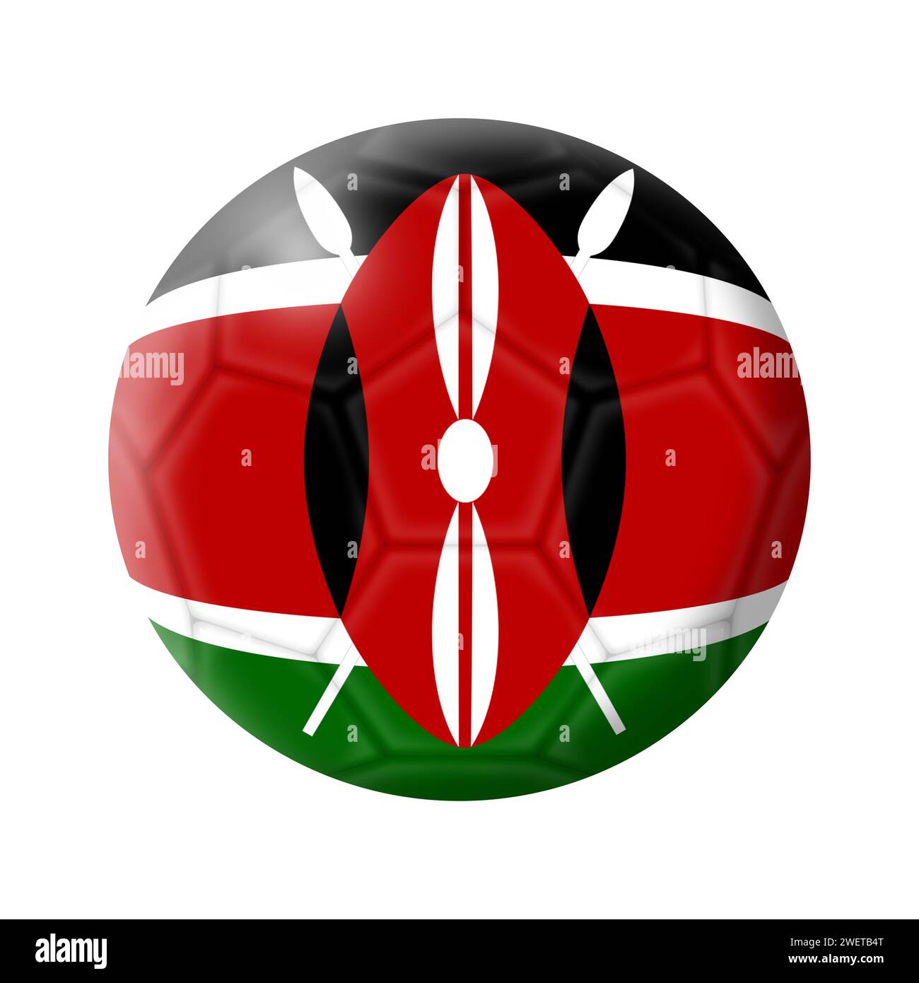 Kenya soccer ball football 3d illustration Stock Photo - Alamy