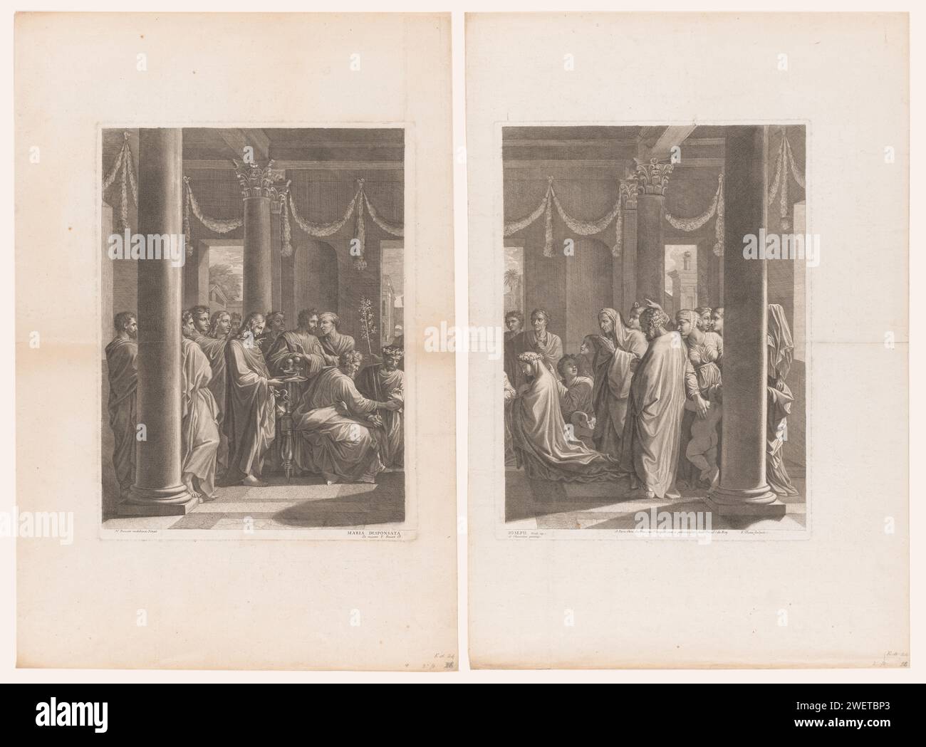 Marriage of Maria and Joseph, Jean Pesne, After Nicolas Poussin, 1680 ...