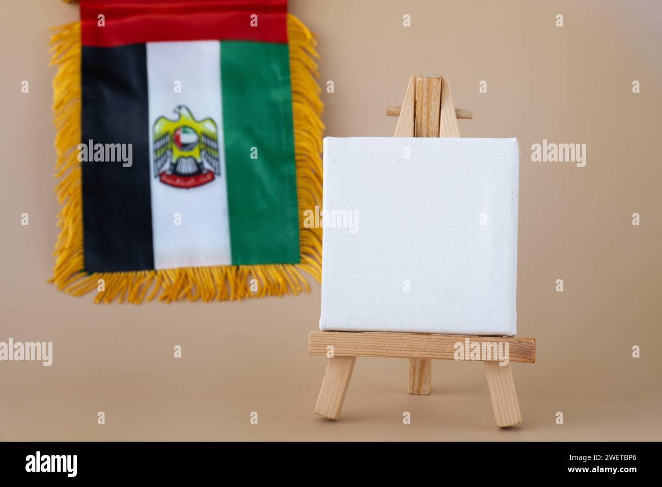 Empty white paper board template National symbol of UAE. United Arab ...