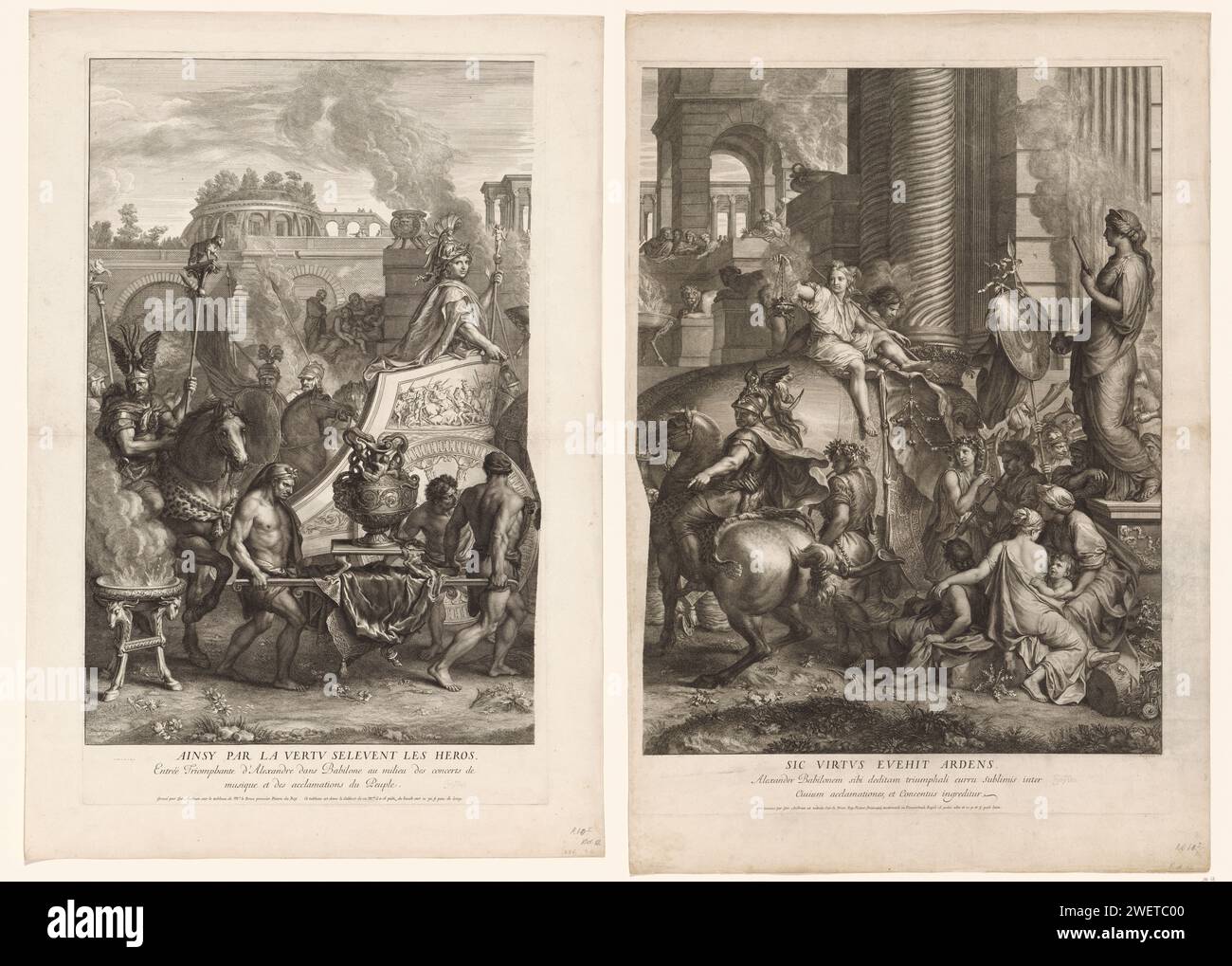 Alexander of Grote Trekt Babylon Binnen, Gérard Audran, After Charles ...