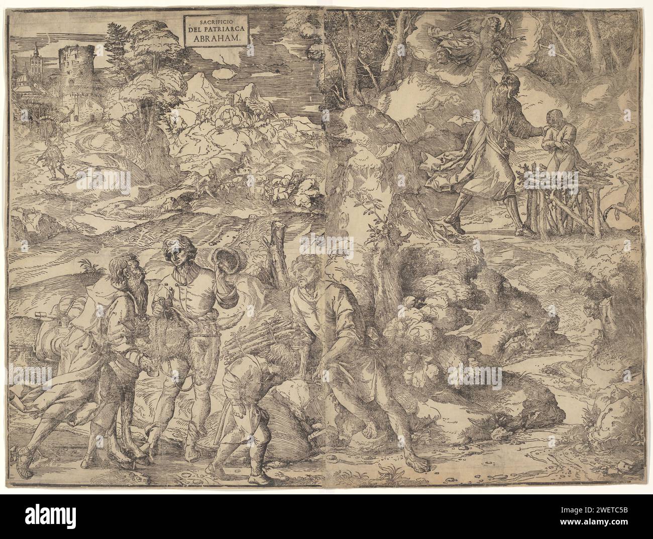 The Sacrifice of Isaac, Cruin of Carpi, After Tiaan, after Domenico ...