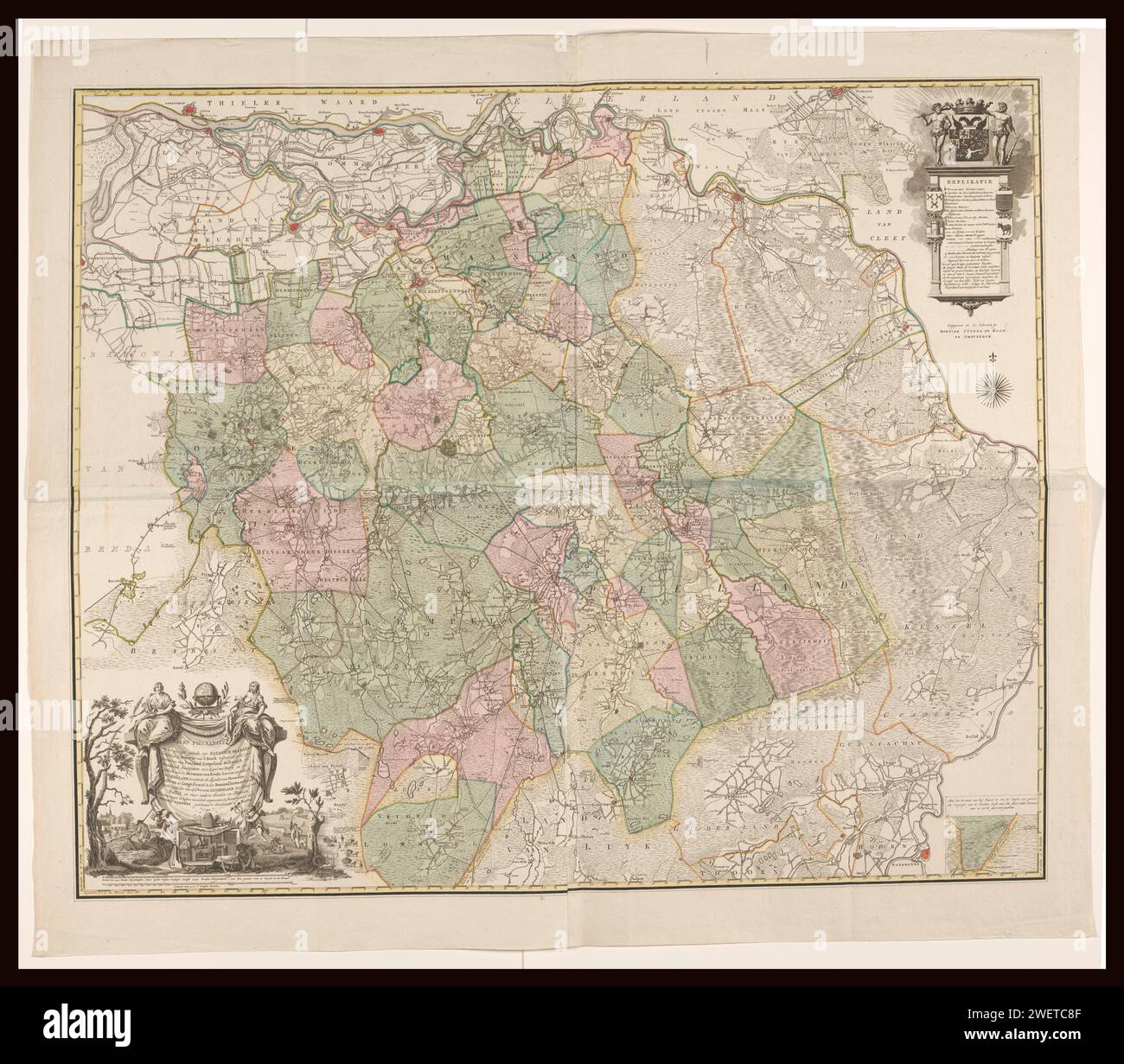 Map of Brabant, Cornelis van Baarsel, 1794 - 1797 print Map of Brabant ...