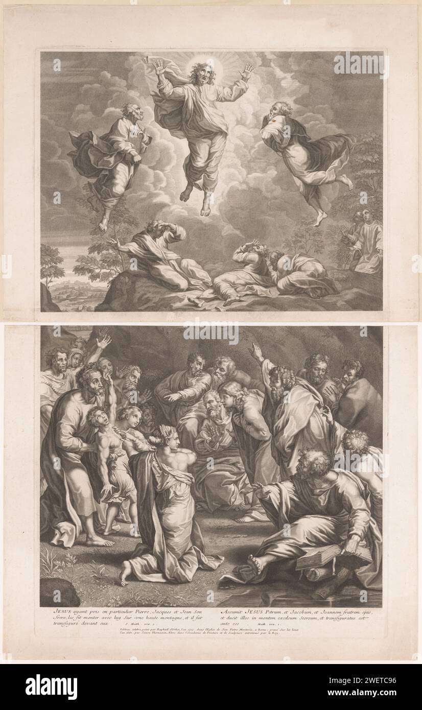 Transfiguration, Simon Thomassin, After Rafaël, 1680 print The transfer ...