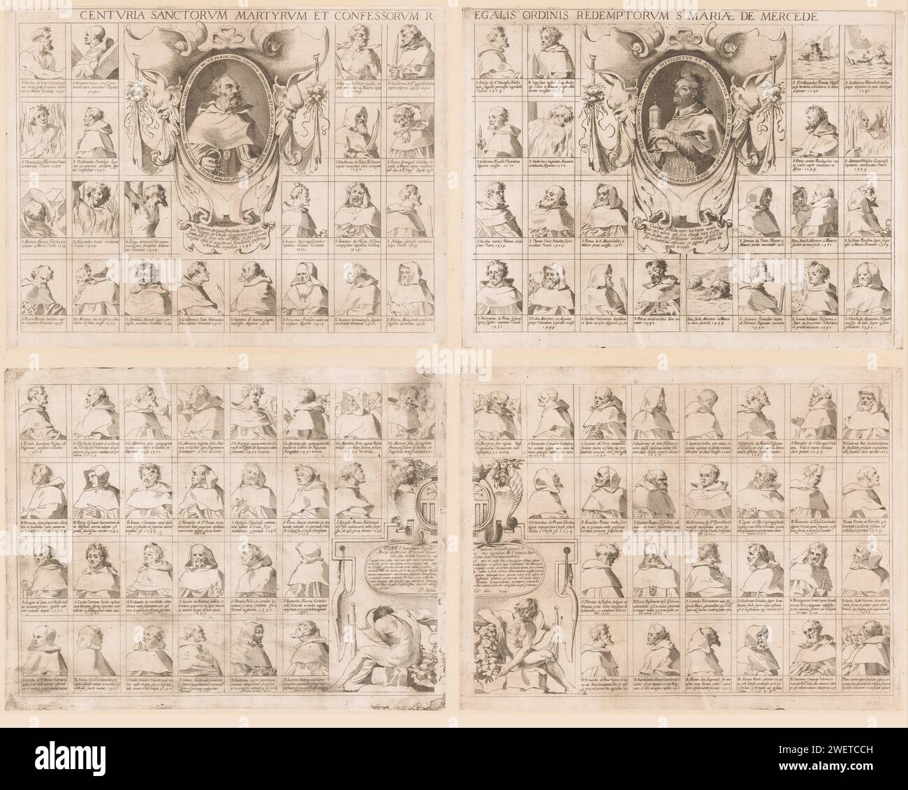 Martelaren of the Order of Notre-Dame-de-la-Merci, Claude Mellan, 1624-1636 print Completely ...