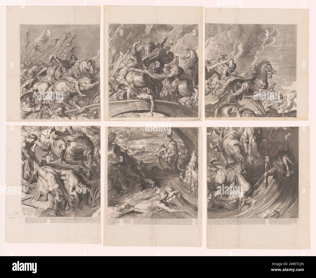 Fight between Amazons and Greeks, François Ragot, After Peter Paul ...