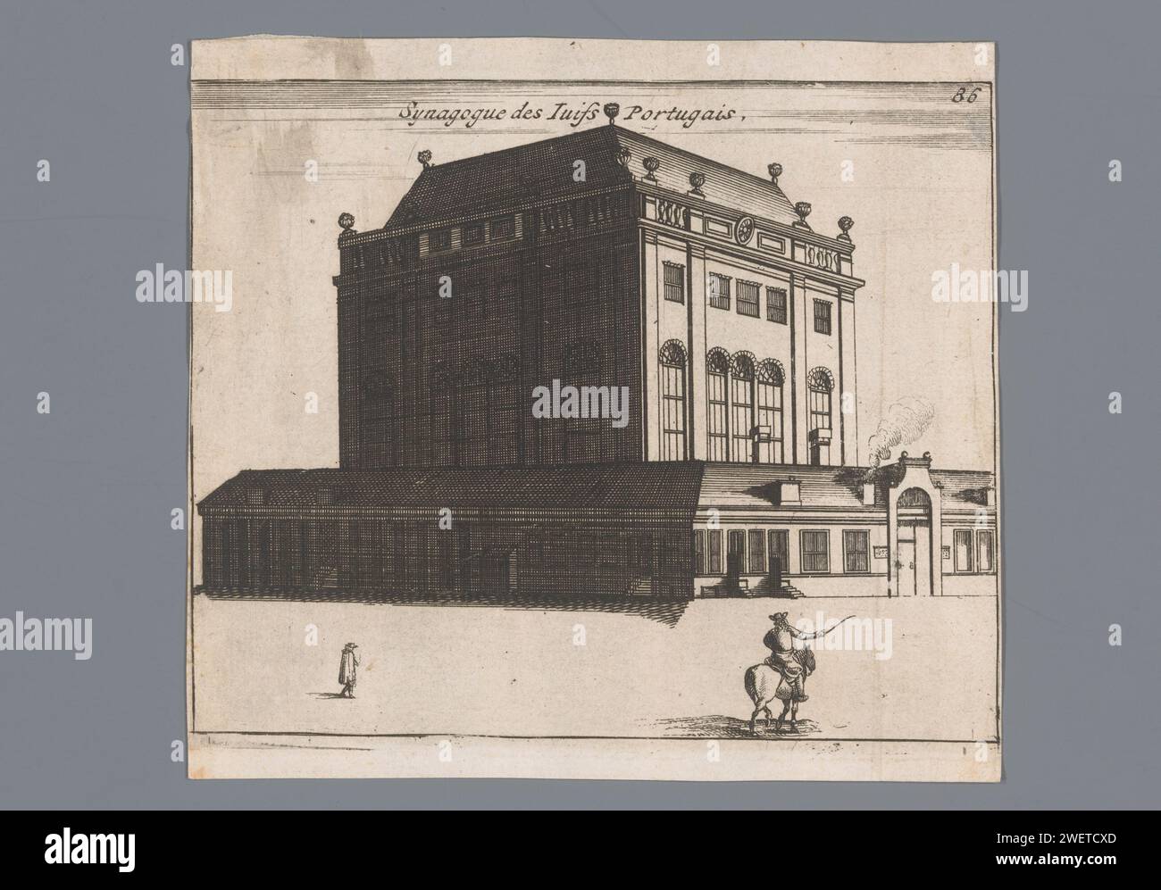 View of the Portuguese Synagogue in Amsterdam, Anonymous, 1700 - 1750 ...