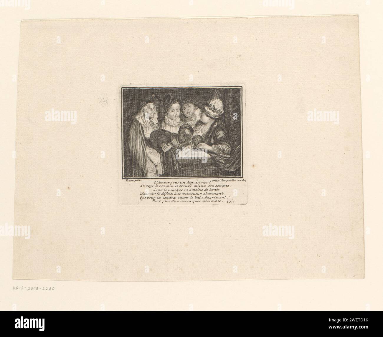 VIJF Actors Uit of Comédie -Francaise, Anonymous, After Jean Antoine ...