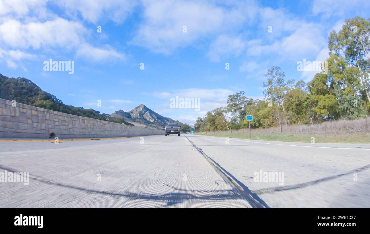 Winter Drive on Highway 101 Near SLO Stock Photo - Alamy