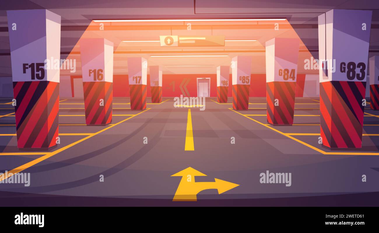 Empty Parking Lot Cartoon Online | dntu.edu.vn