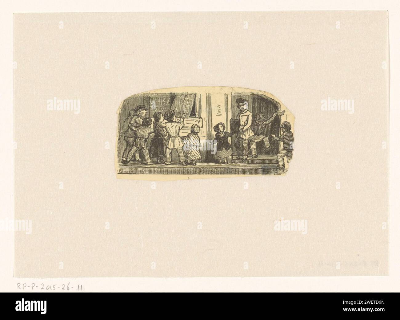Children for the shop window of a bookstore, c. 1850 print In the shop ...