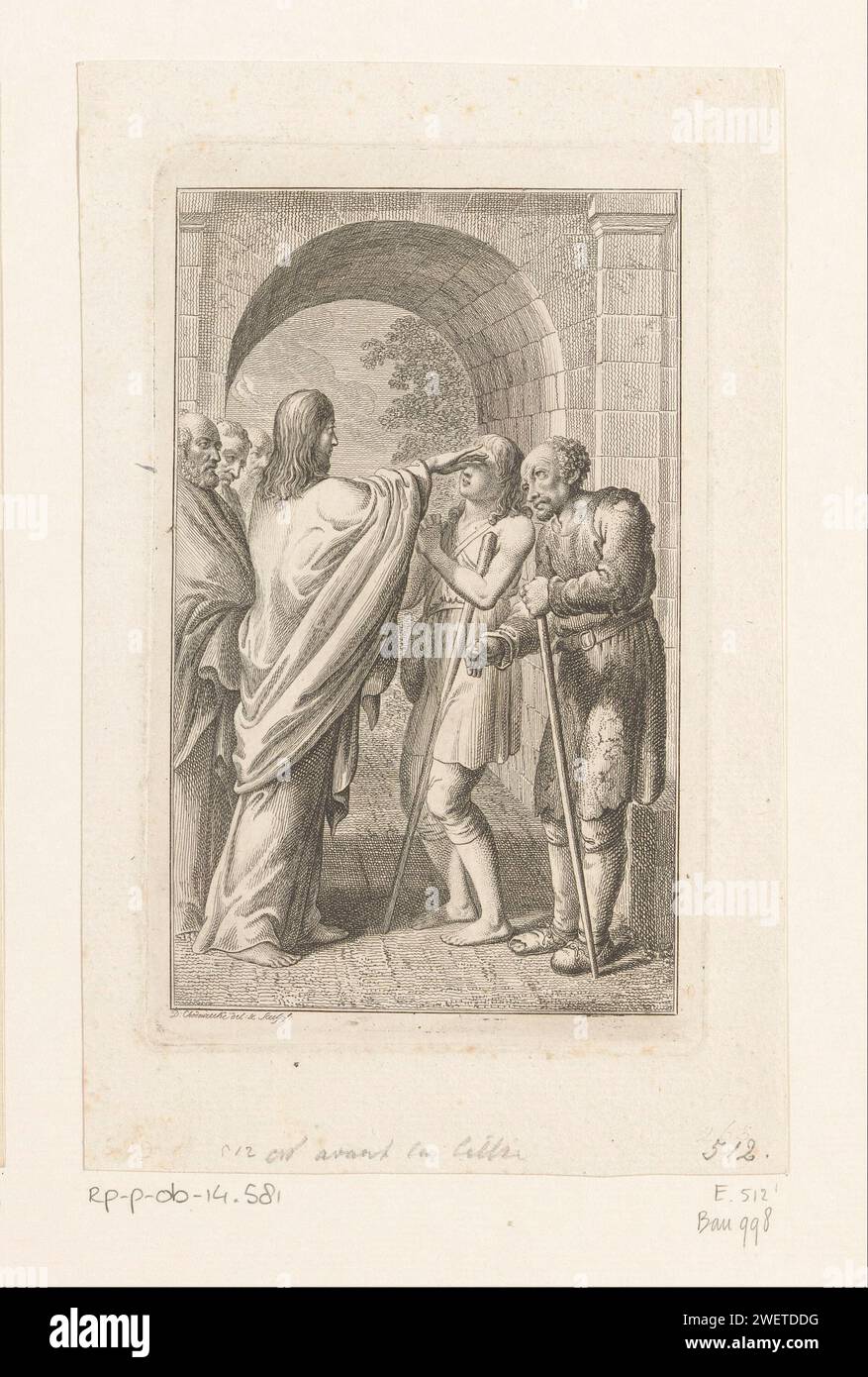 Genezing van de Blindborne, Daniel Nikolaus Chodowiecki, 1784 print ...