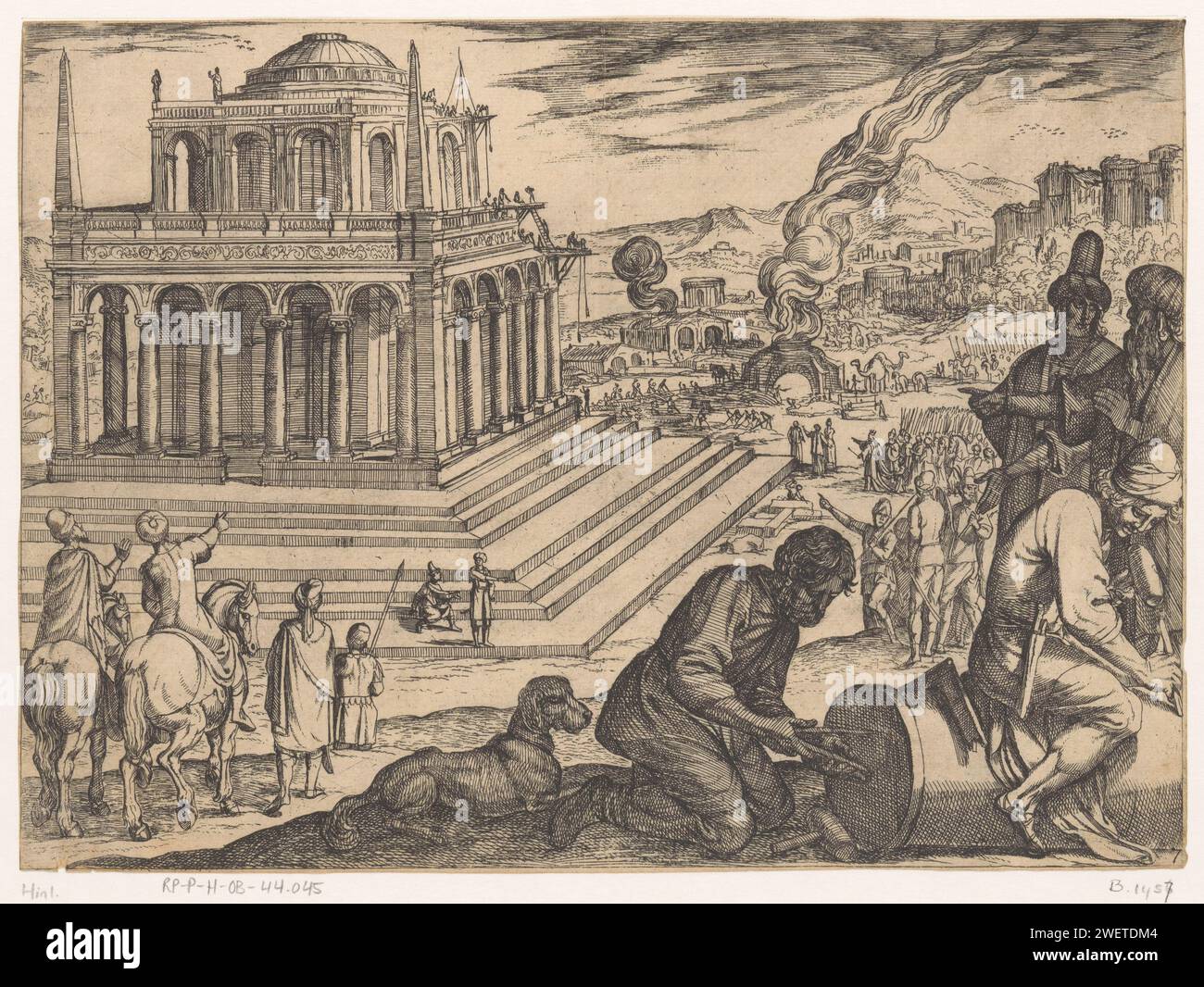 Mausoleum van Halicarnassus Anthony Tempesta, 1608 print The mausoleum ...