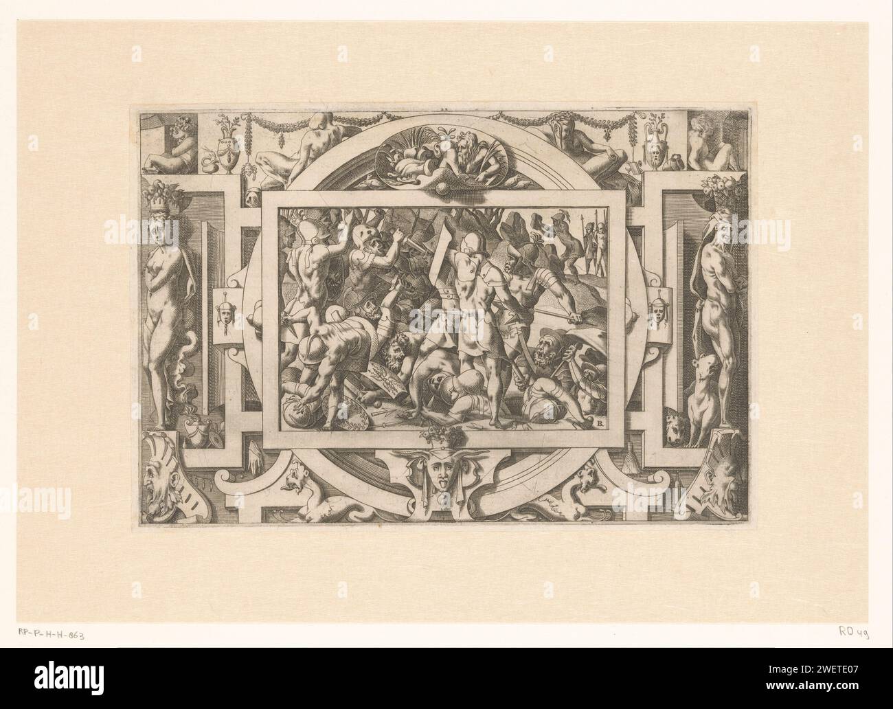 Jason and the fighters born of the teeth, René Boyvin, After Léonard ...