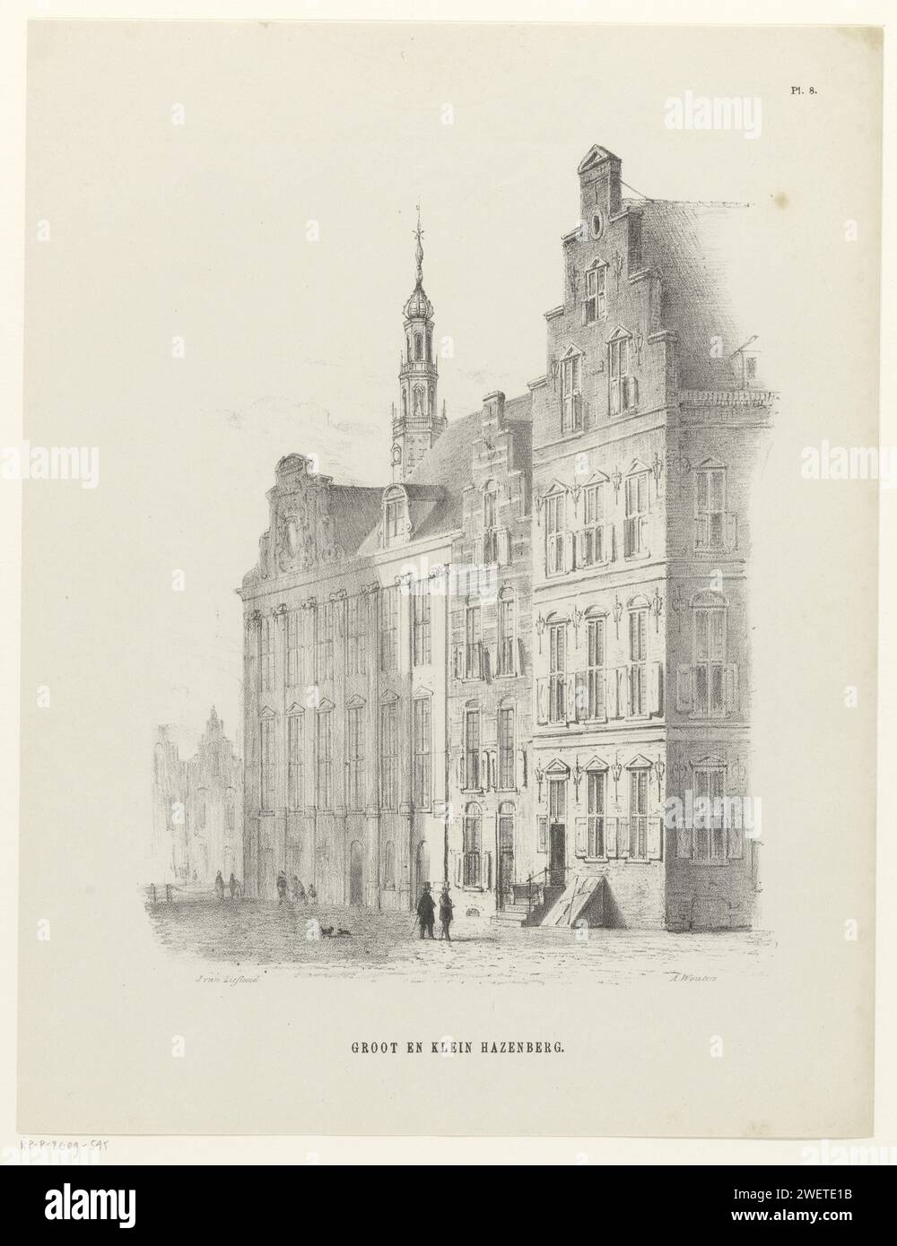 Large and small Hazenberg, 1857 print View of big and small Hazenberg ...