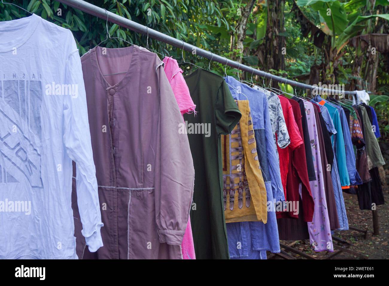 Stock photo of clothes being dried Stock Photo - Alamy