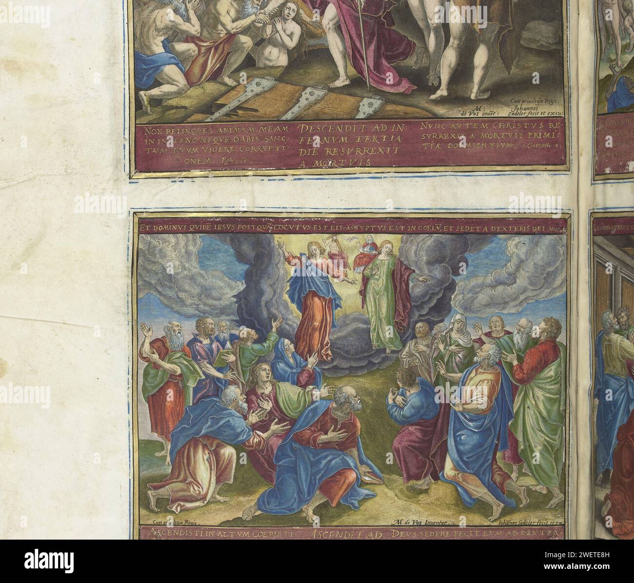 Ascension, 1579 print Illustration of the sixth article of faith ...