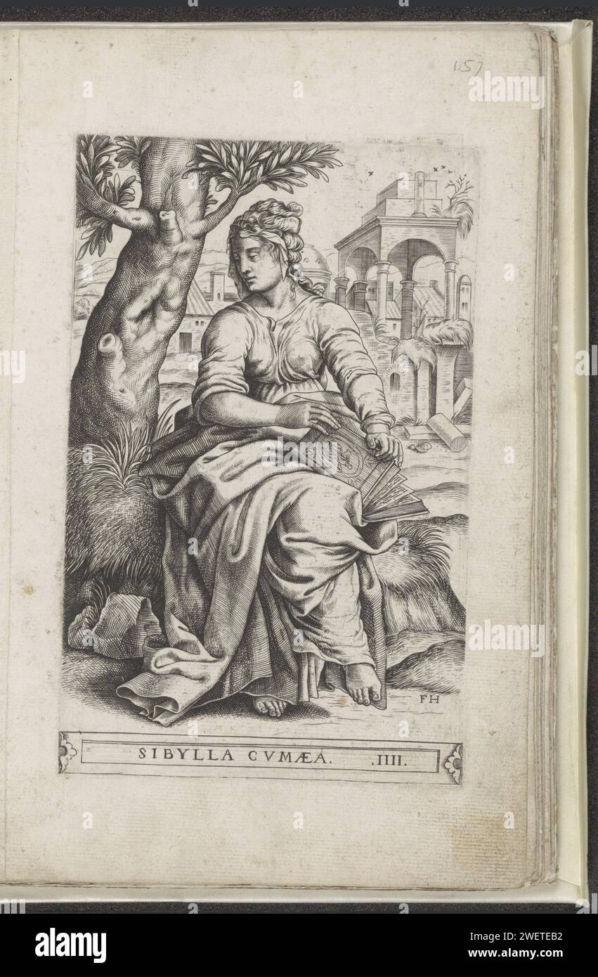 Sibille Van Cumae, 1546 - 1562 print The Sibille van Cumae with a book ...
