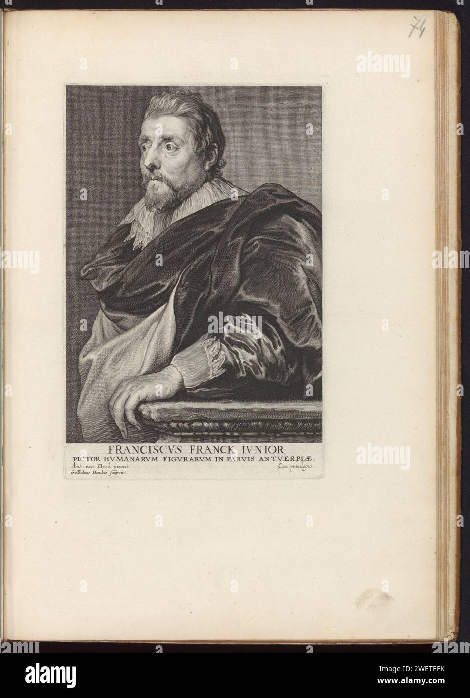 Portrait of the painter Frans Francken de Jonge, 1645 - 1646 print This print is part of an ...