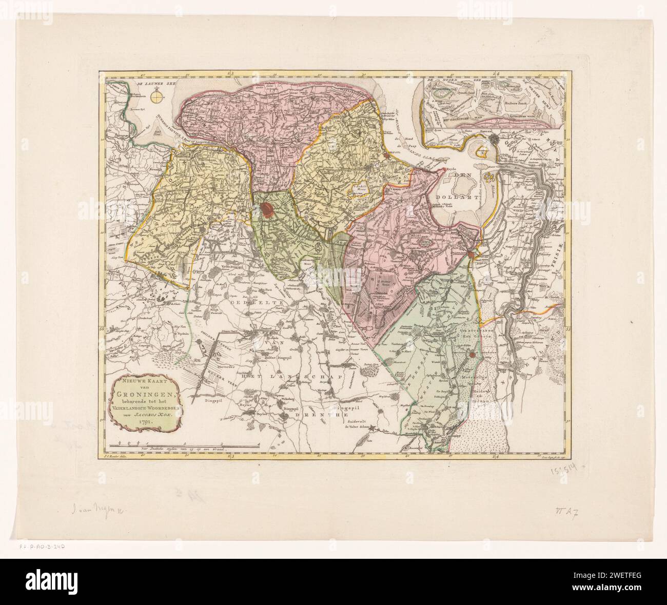 Map of the province of Groningen, Jan van Jagen, after J.C. Roeder ...