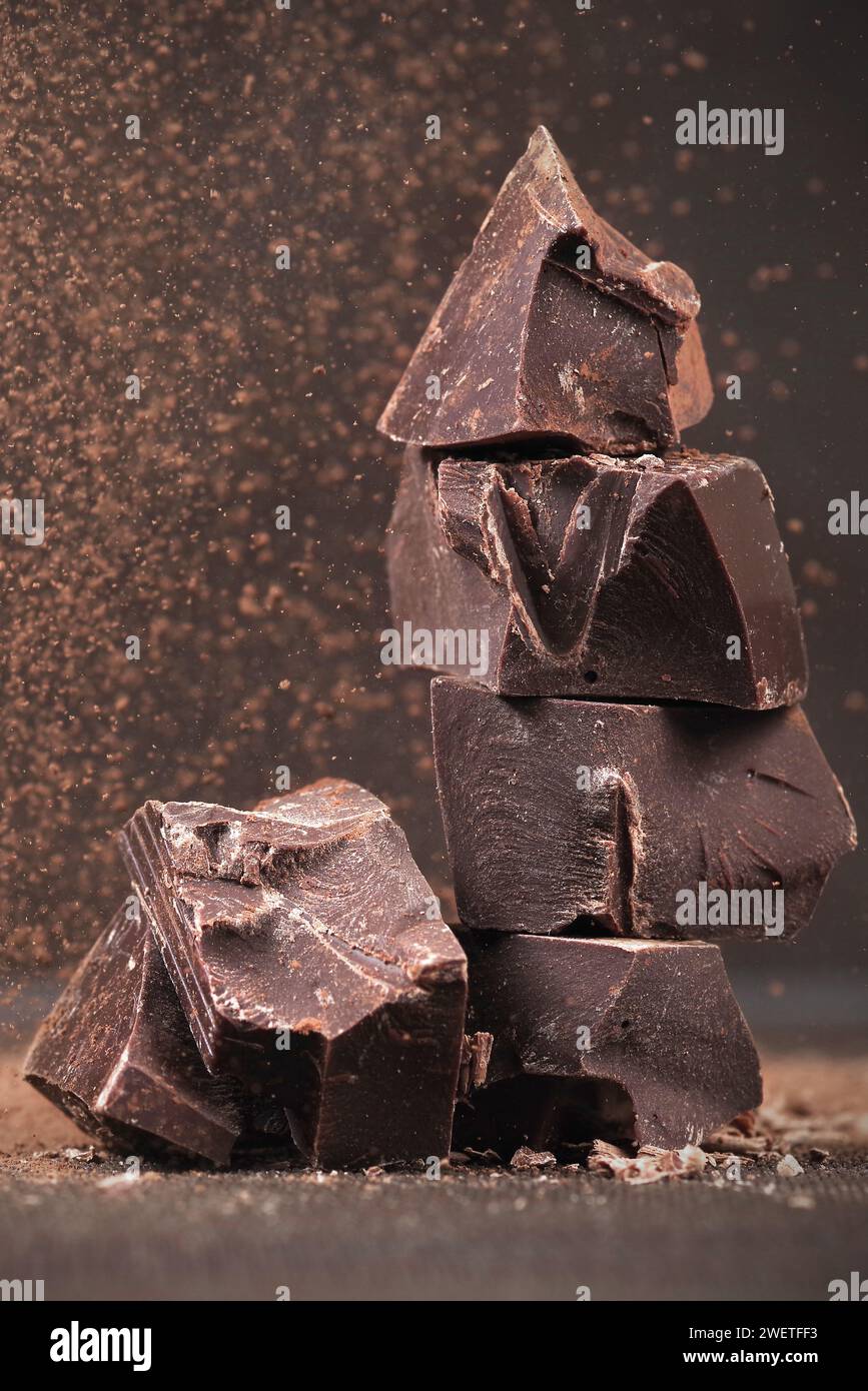 With a half milk chocolate half white shell hi-res stock photography ...