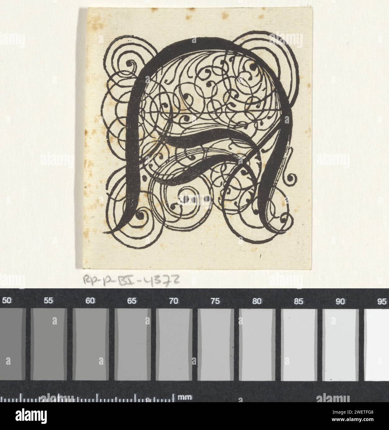 Letter A, anonymous, 1600 - 1699 print paper fancy letters Stock Photo - Alamy