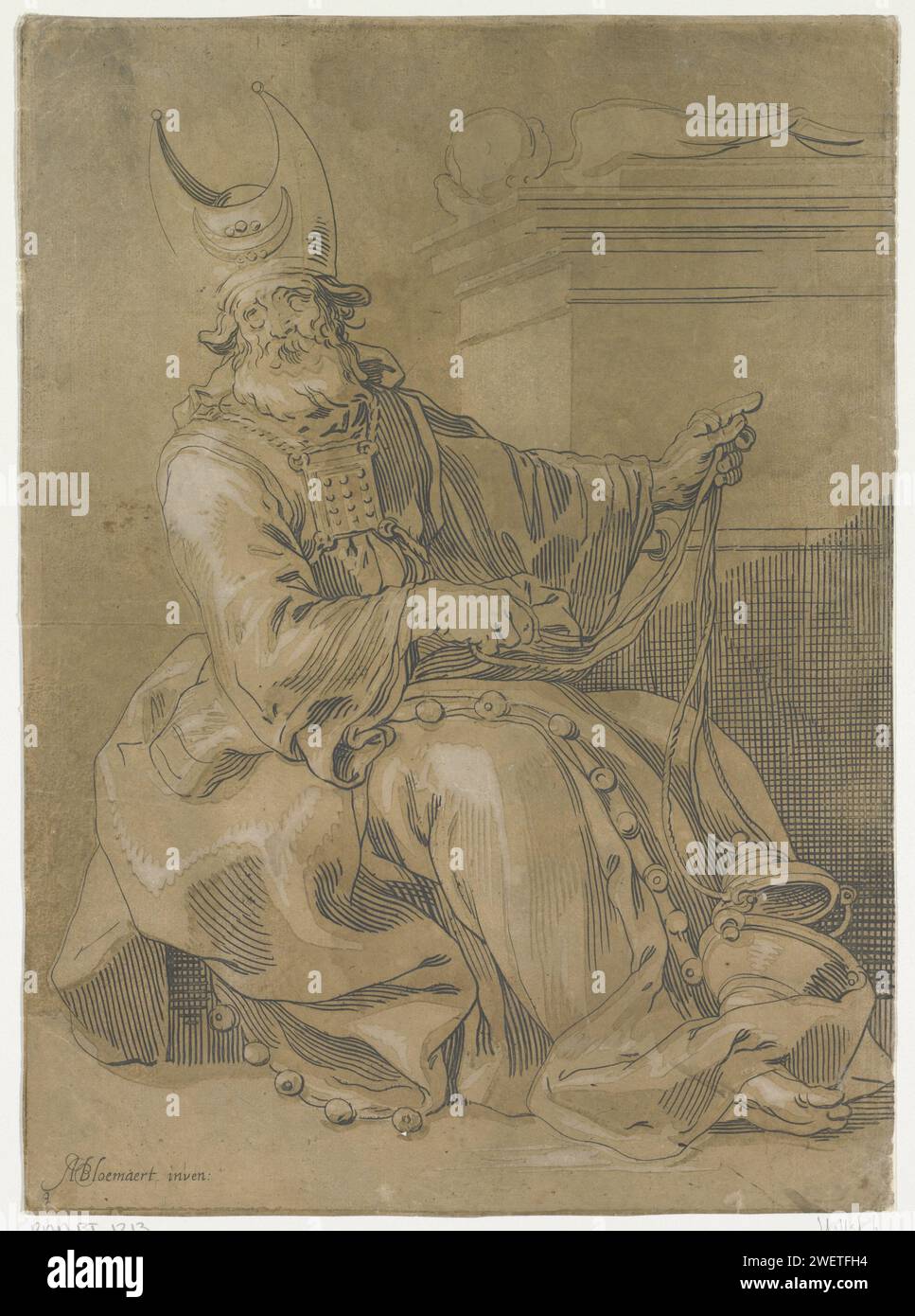 Aaron sitting at the Ark des Covenant, Anonymous, After Abraham ...