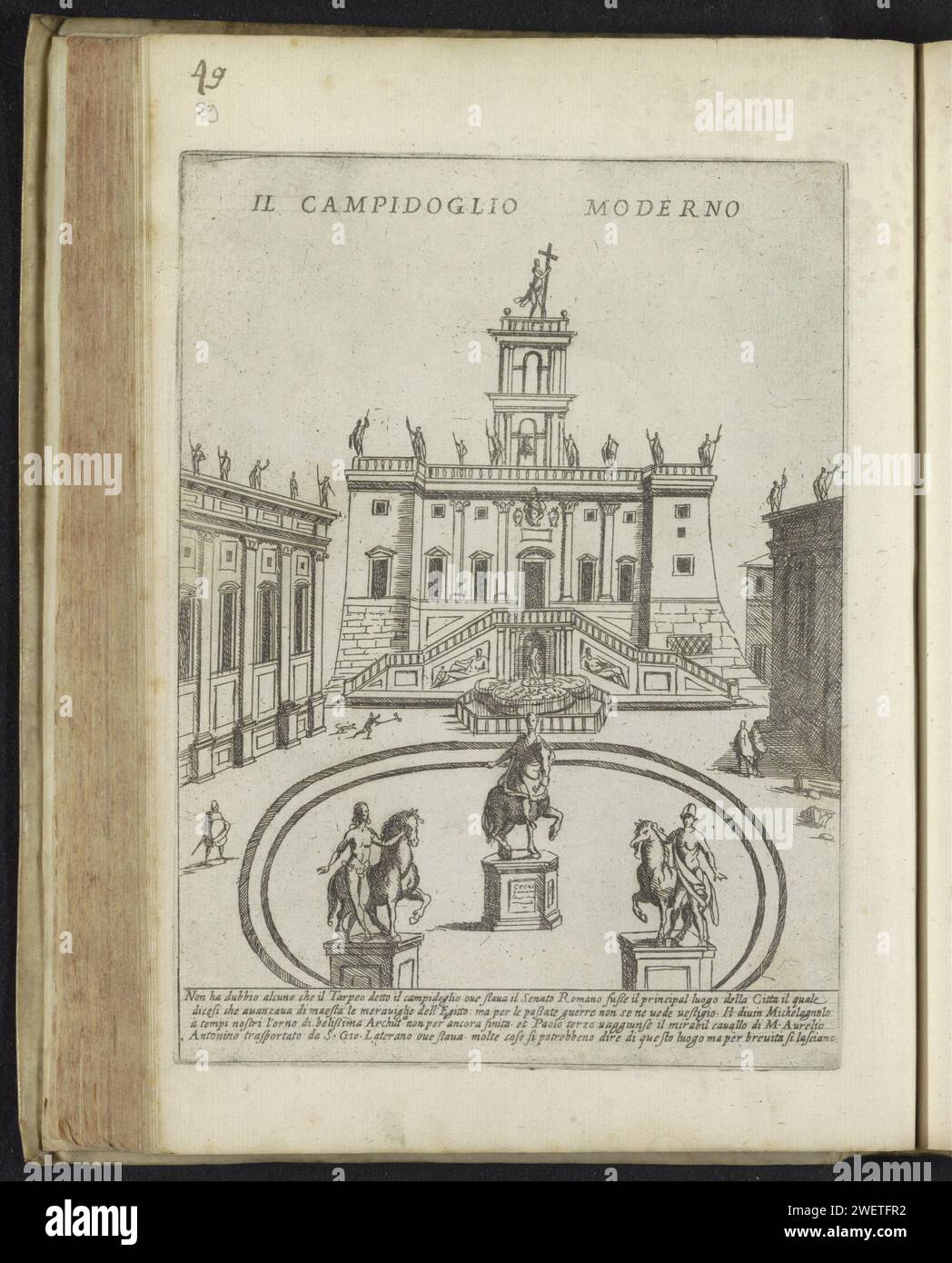 Capitol te Rome, Giovanni Maggi, 1600 print View of the Capitol hill in ...