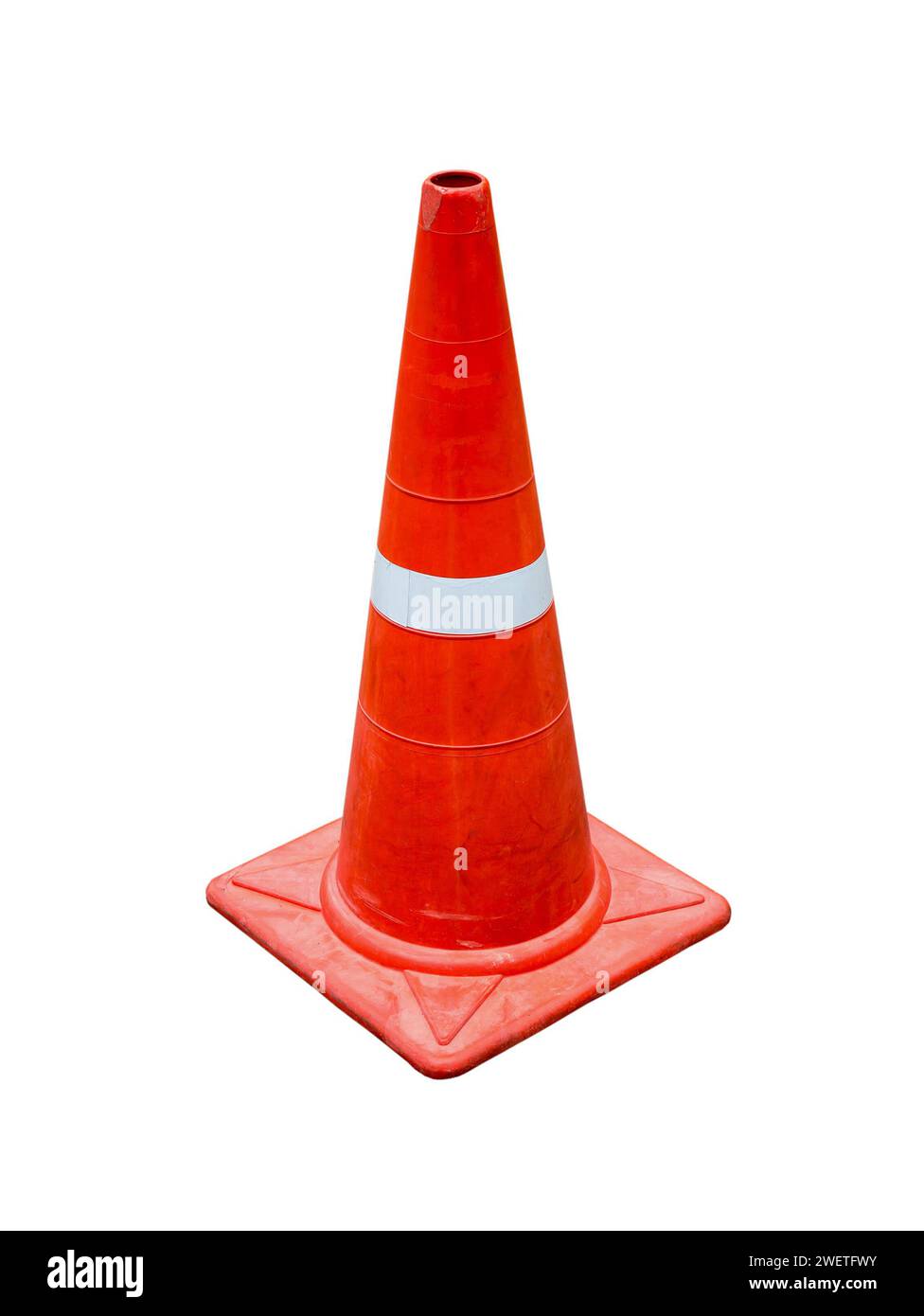 Red white striped cone Cut Out Stock Images & Pictures - Alamy