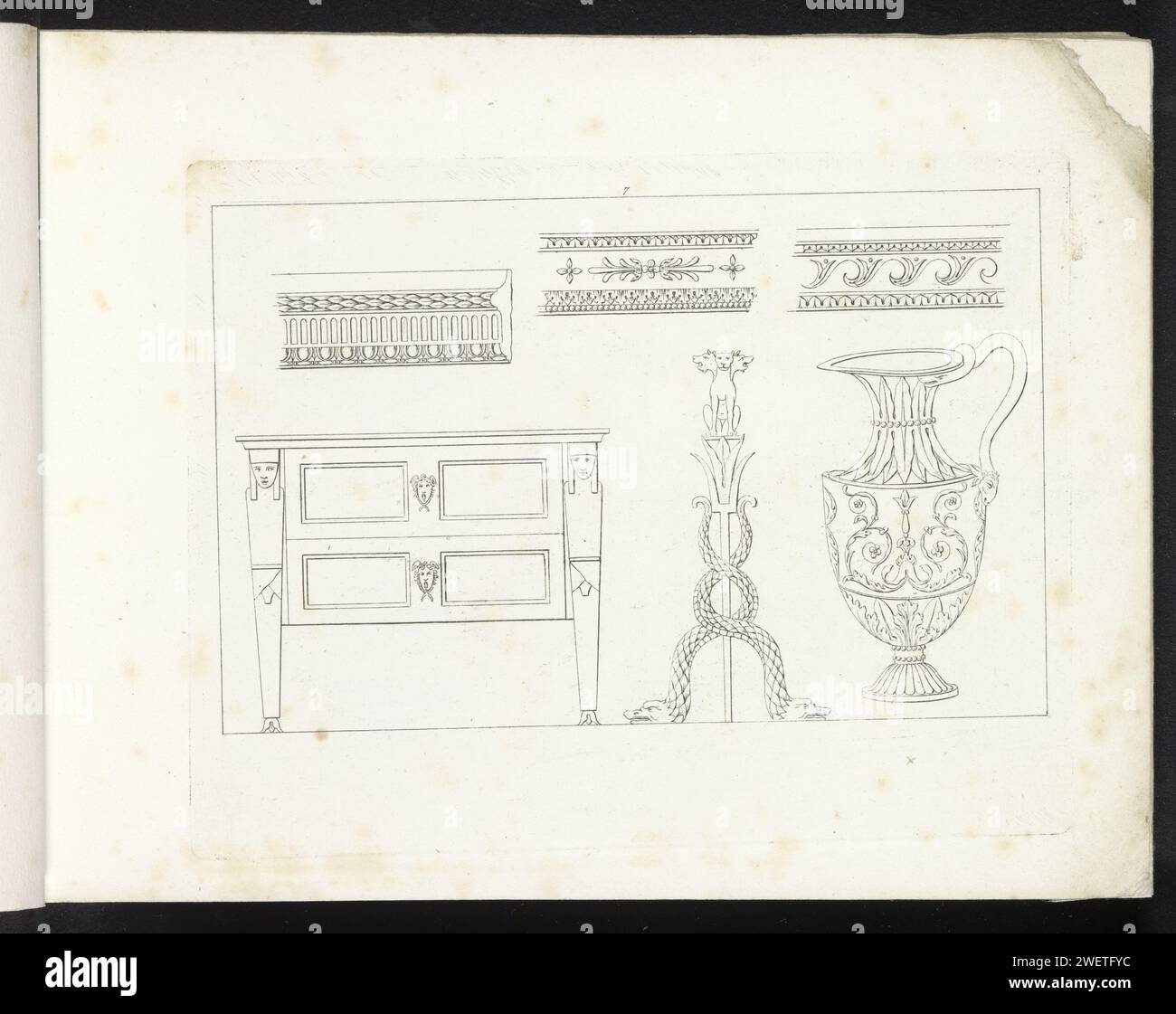Two carriages, a draped cloth and an upholstered chest, Pietro Ruga ...