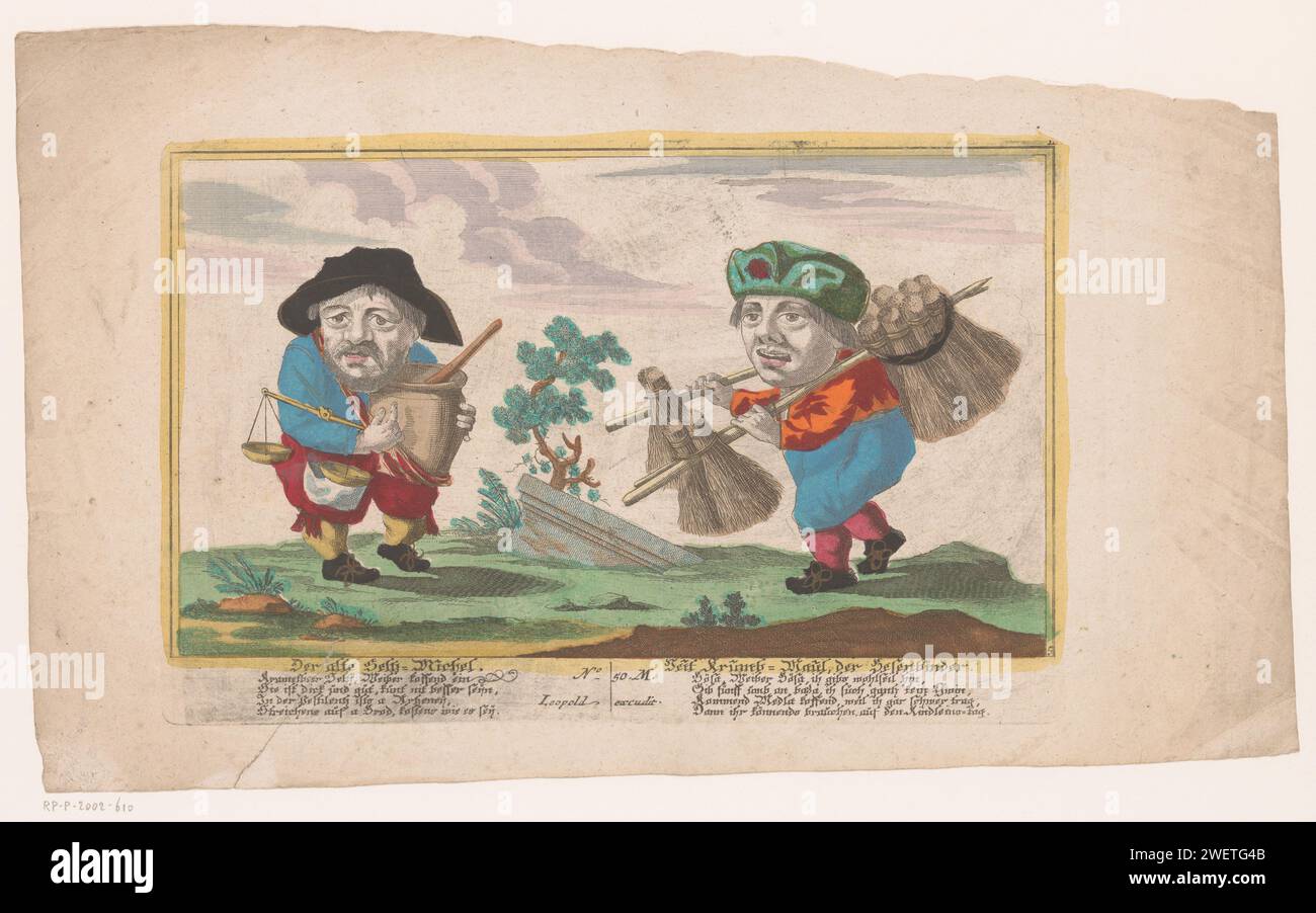 Two dwarfs, after c. 1800 - Before 1875 print Two male dwarfs: the left ...