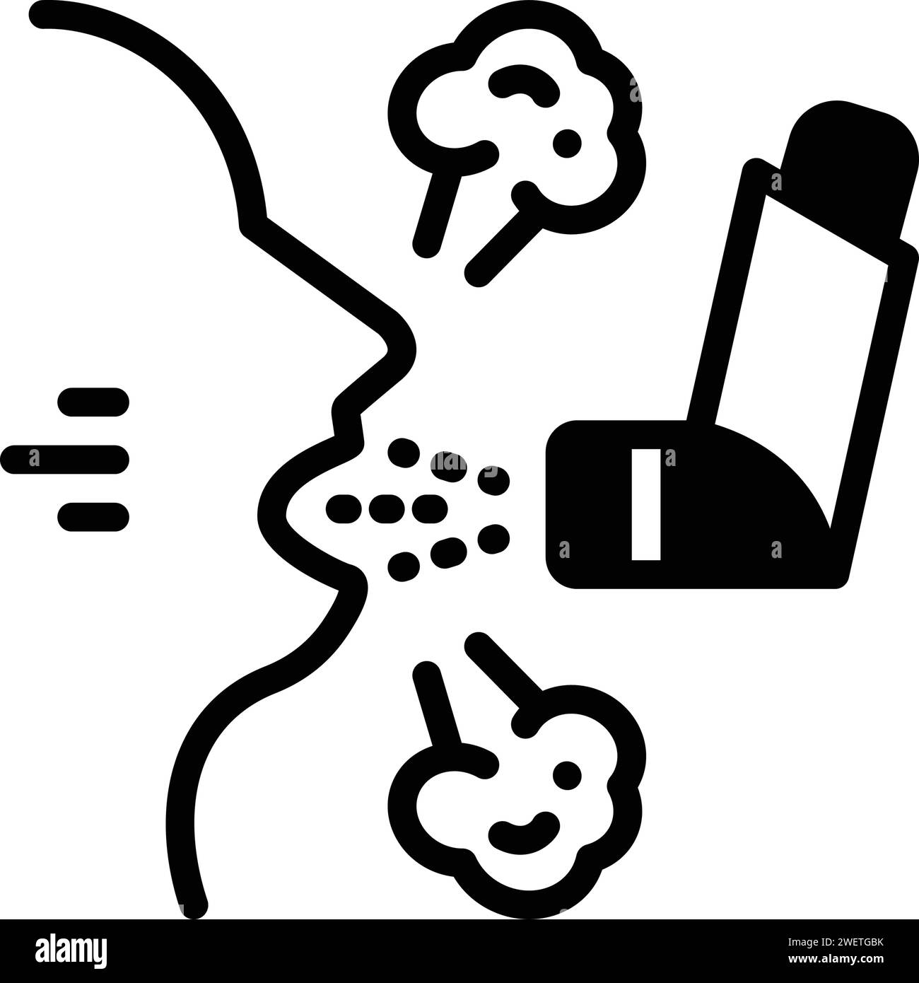 Inhalation vector vectors Black and White Stock Photos & Images - Alamy