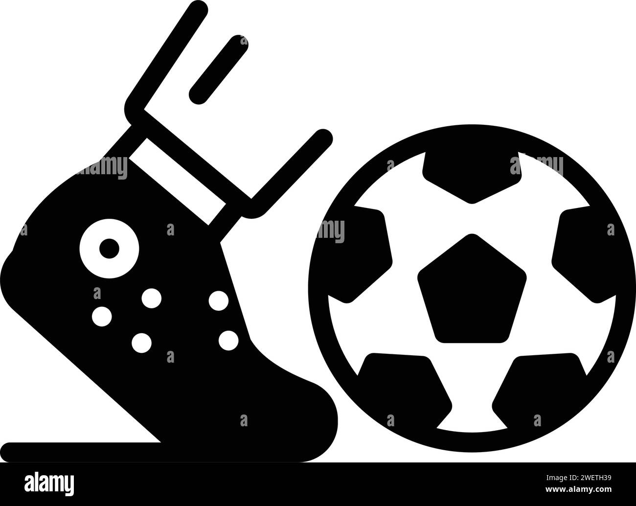 Kickball silhouette hi-res stock photography and images - Alamy