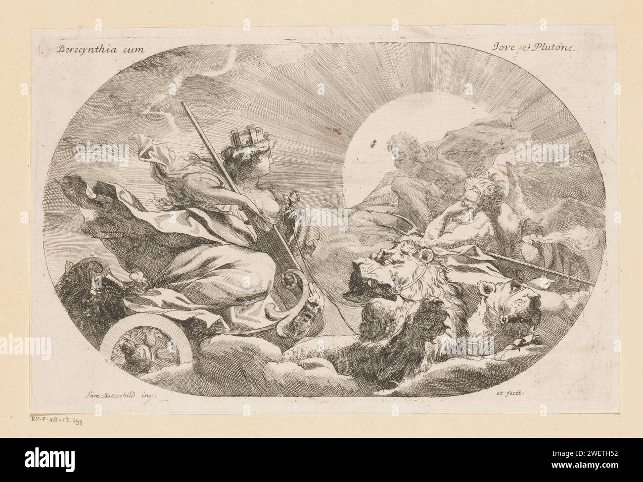 Berecynthia (Cybele) with Jupiter and Pluto, Samuel Bottschild, 1693 ...