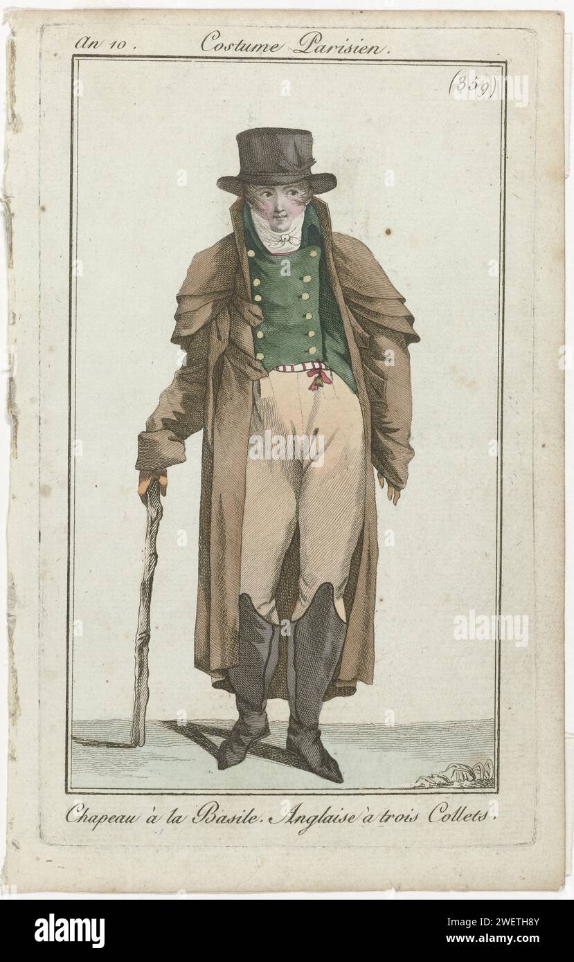 Journal of ladies and fashions: Men’s Fashion, 1802 Man with a 'chapeau ...