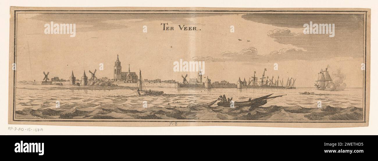 View of Veere, Caspar Merian, 1654 - c. 1700 print View of Veere, seen ...