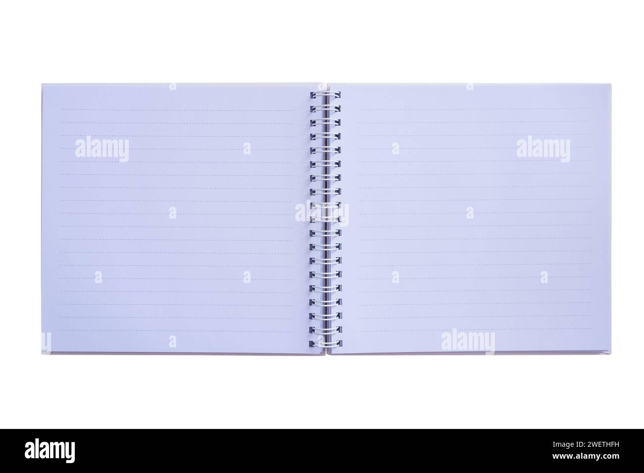 open notebook isolated on white background with clipping path Stock ...