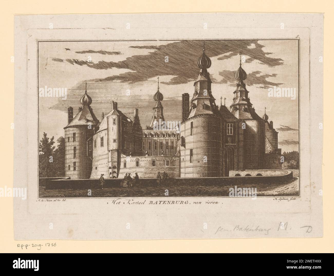View of Batenburg Castle, Hendrik Spilman, After Abraham de Haen (II ...