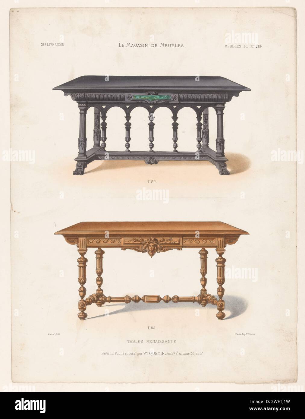 Two rectangular renaissance tables hi-res stock photography and images ...