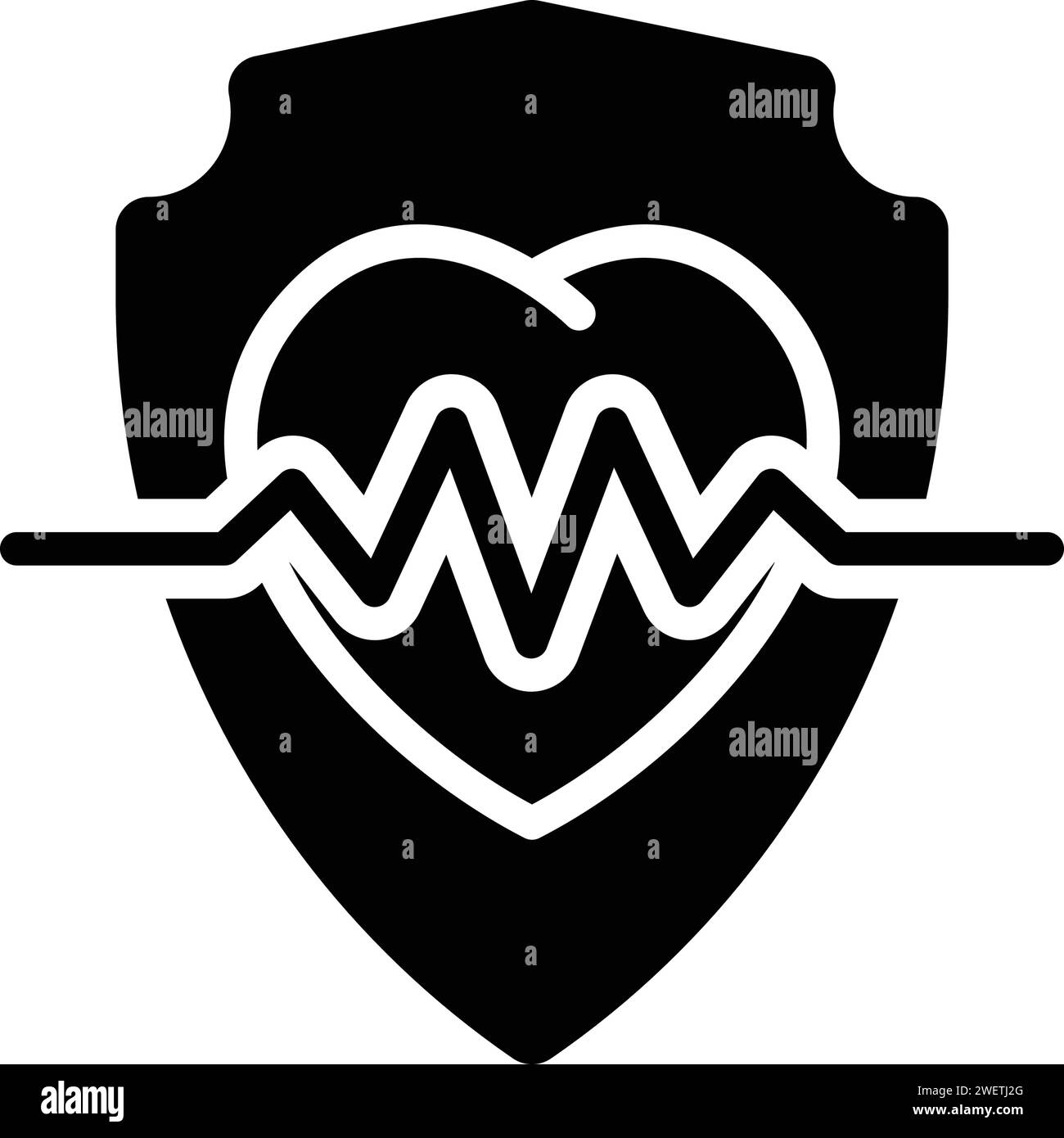Insurance life icon Black and White Stock Photos & Images - Alamy